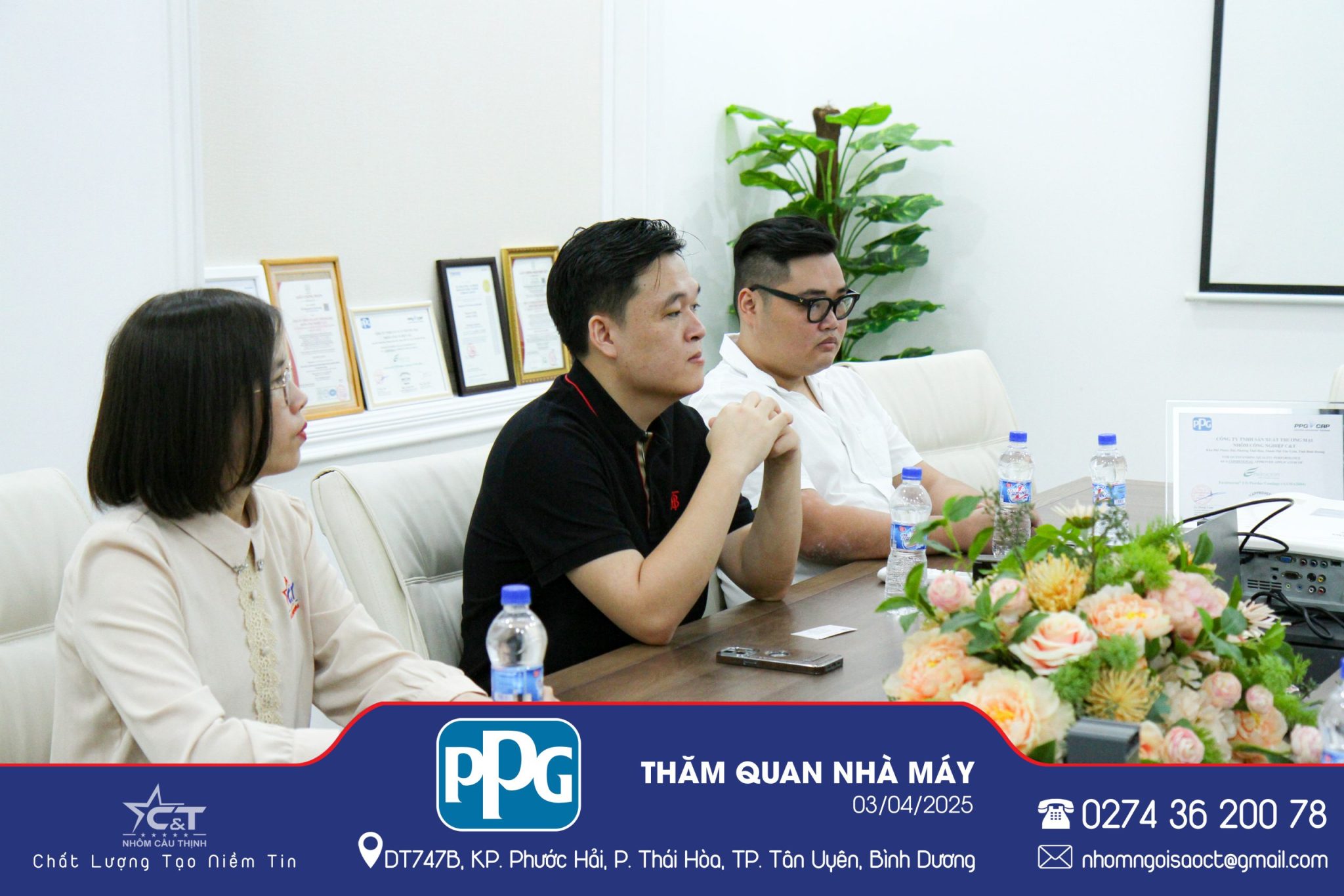 Tập đoàn sơn PPG trao chứng nhận sản phẩm BH 25 năm AAMA 2605